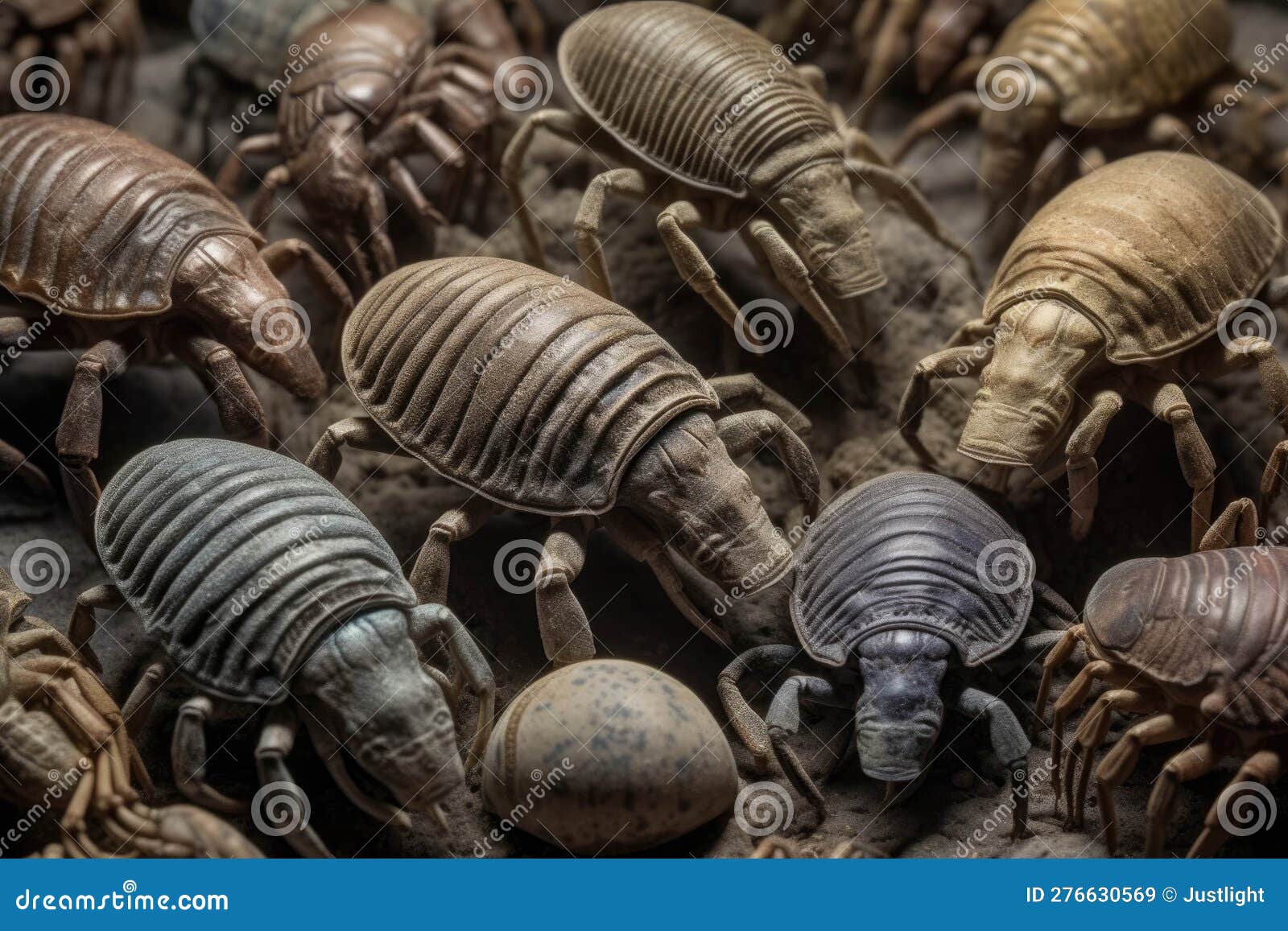 A Colony of Trilobites that Show the Complex Forms they Took while ...