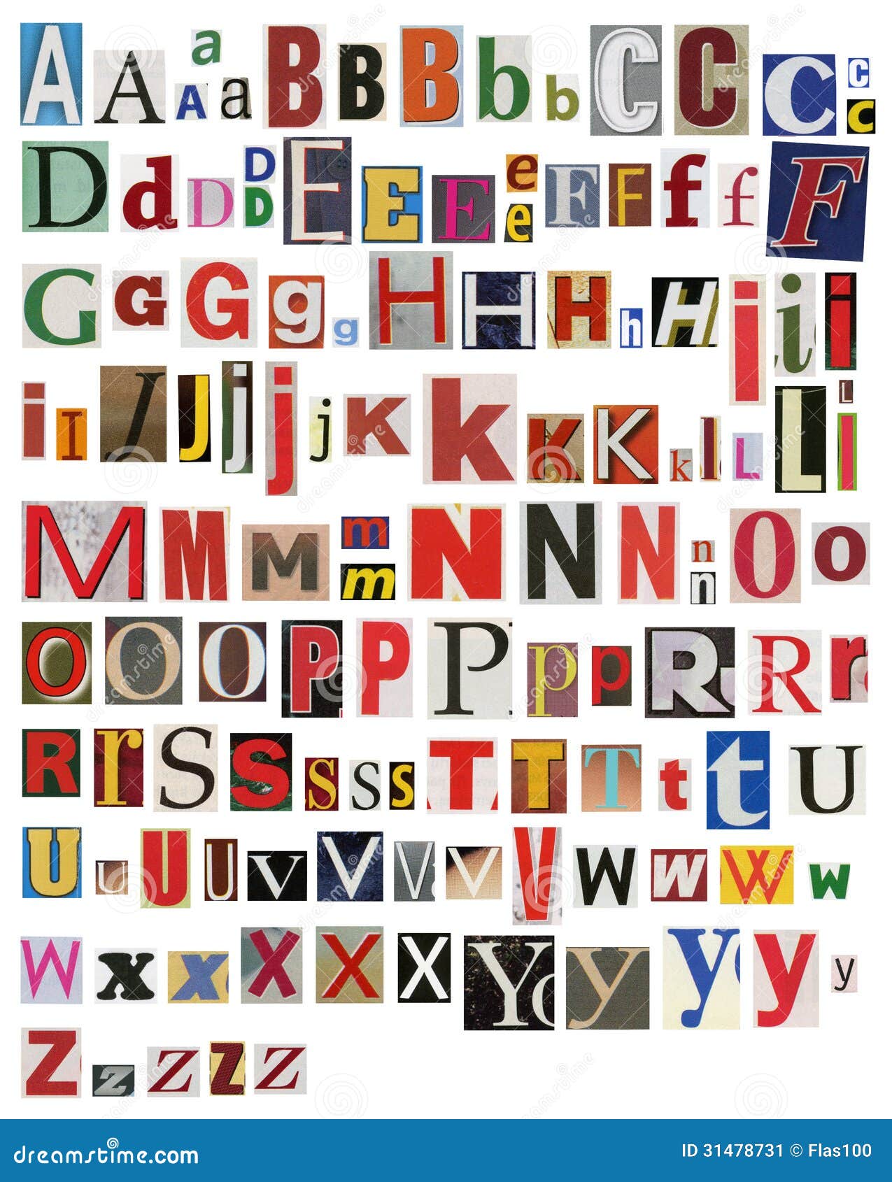 Coloré, Journal, Alphabet De Magazine Image stock - Image du journal ...