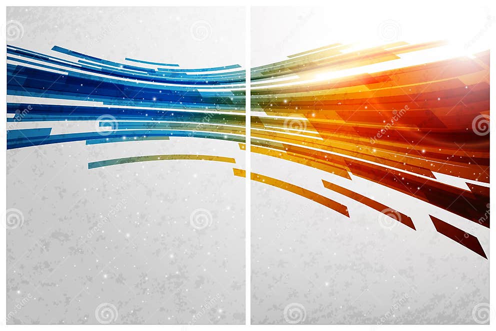 Color Abstract Background, Front and Back Stock Vector - Illustration ...