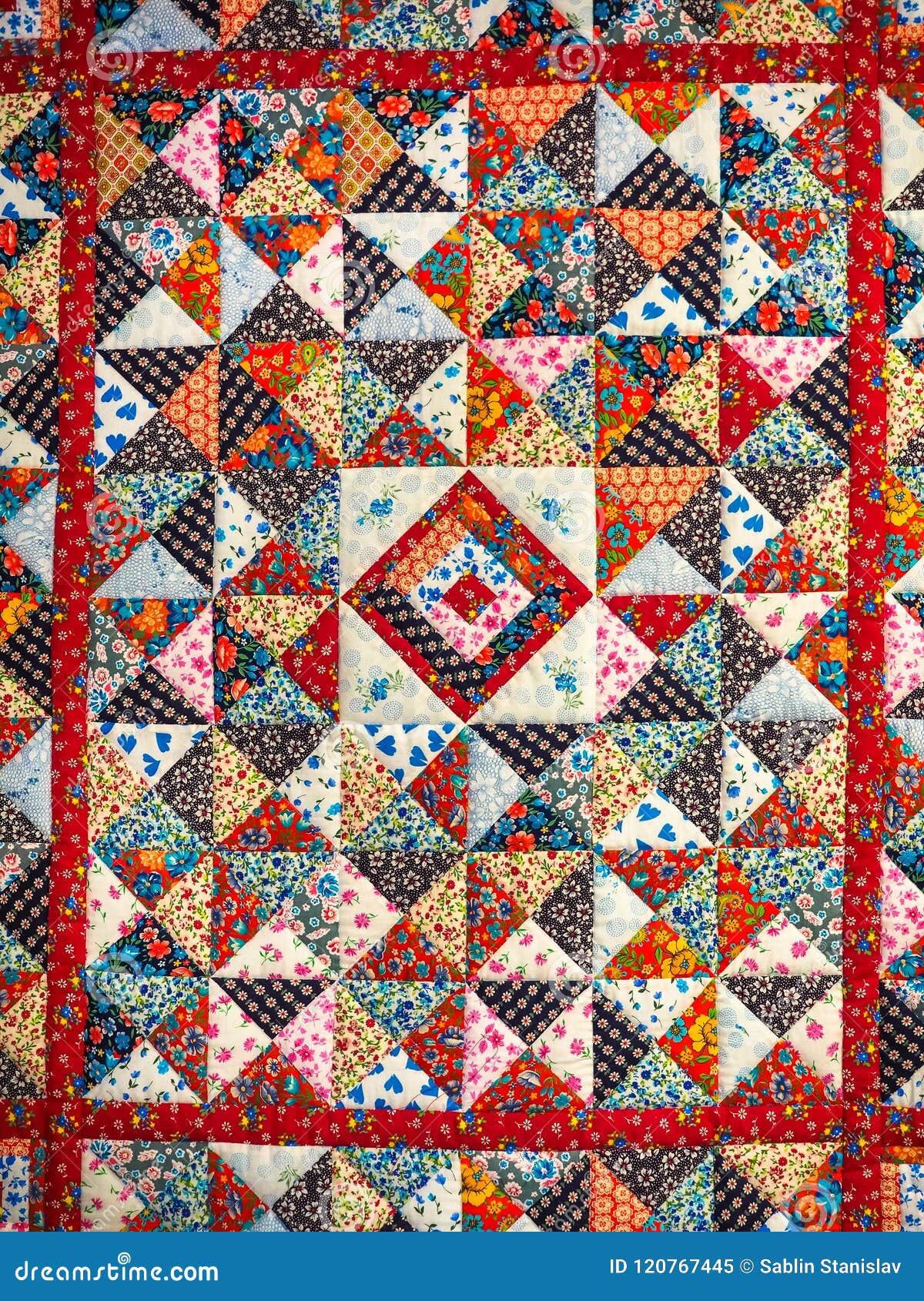 Color Abstract Background. Patchwork Handmade Ornament. Stock Image ...