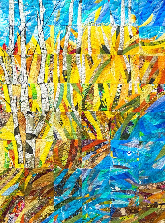 Color Abstract Background of Patchwork Technique. Stock Image - Image ...