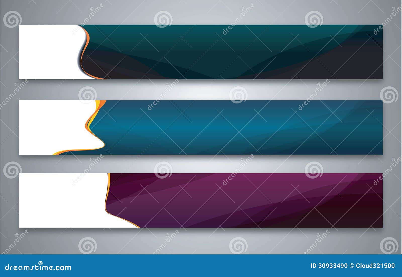 Color abstract banner set stock vector. Illustration of color - 30933490