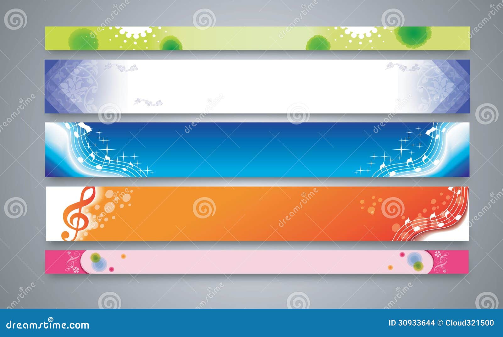 Color abstract banner set stock vector. Illustration of shape - 30933644