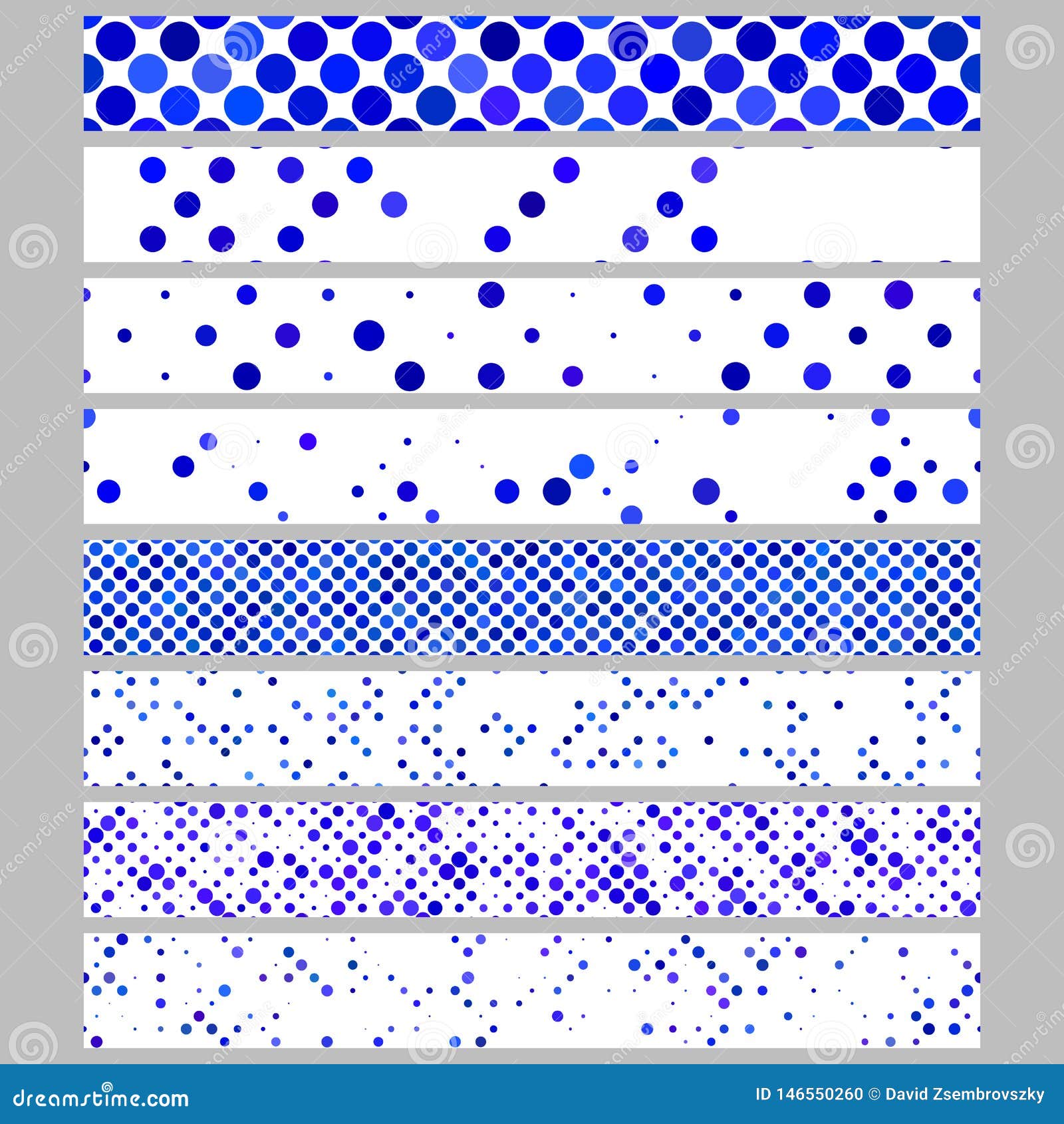 Color Abstract Dot Pattern Rectangular Web Banner Background Set Stock ...