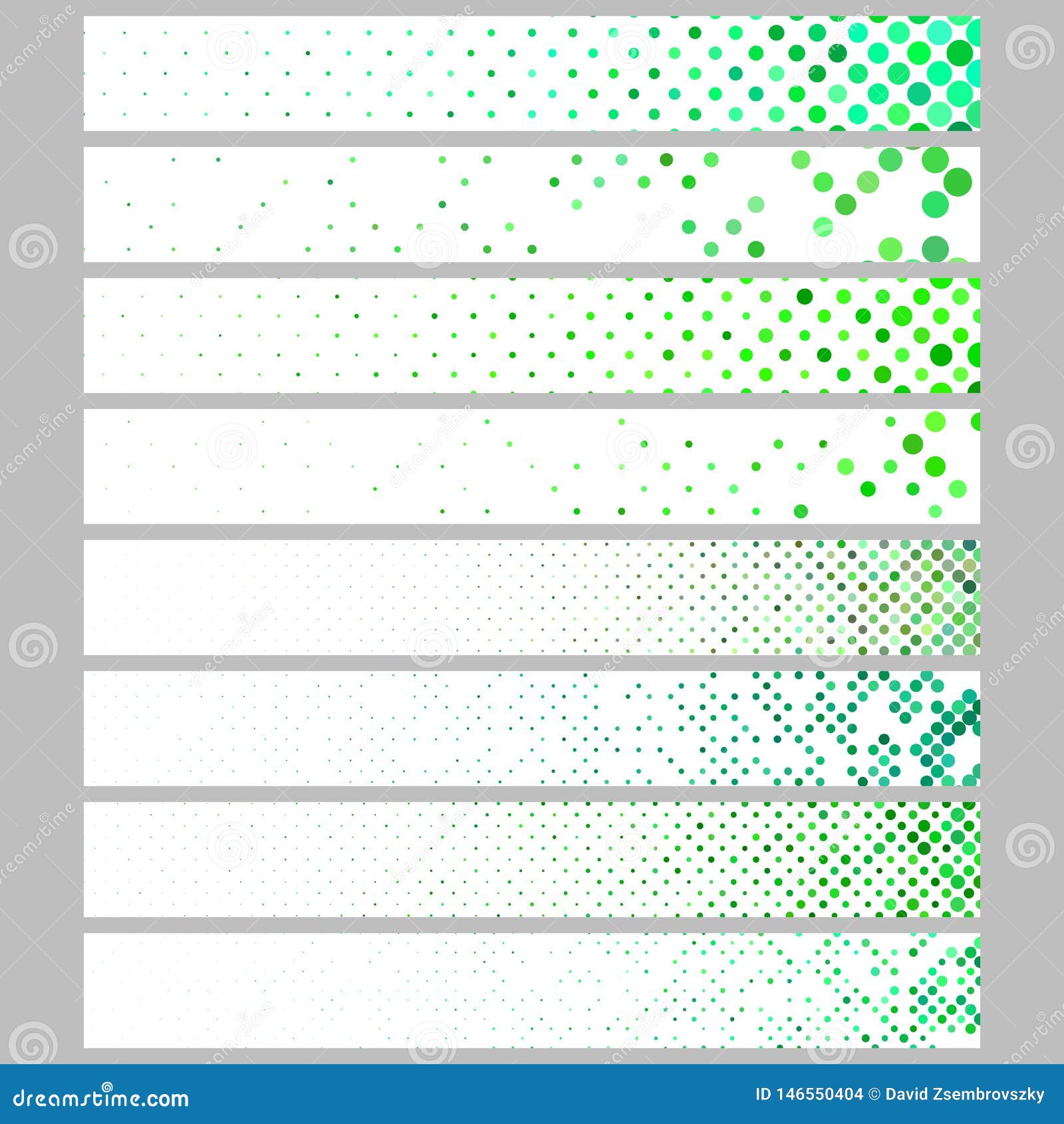 Color Abstract Dot Pattern Rectangular Web Banner Background Set Stock ...