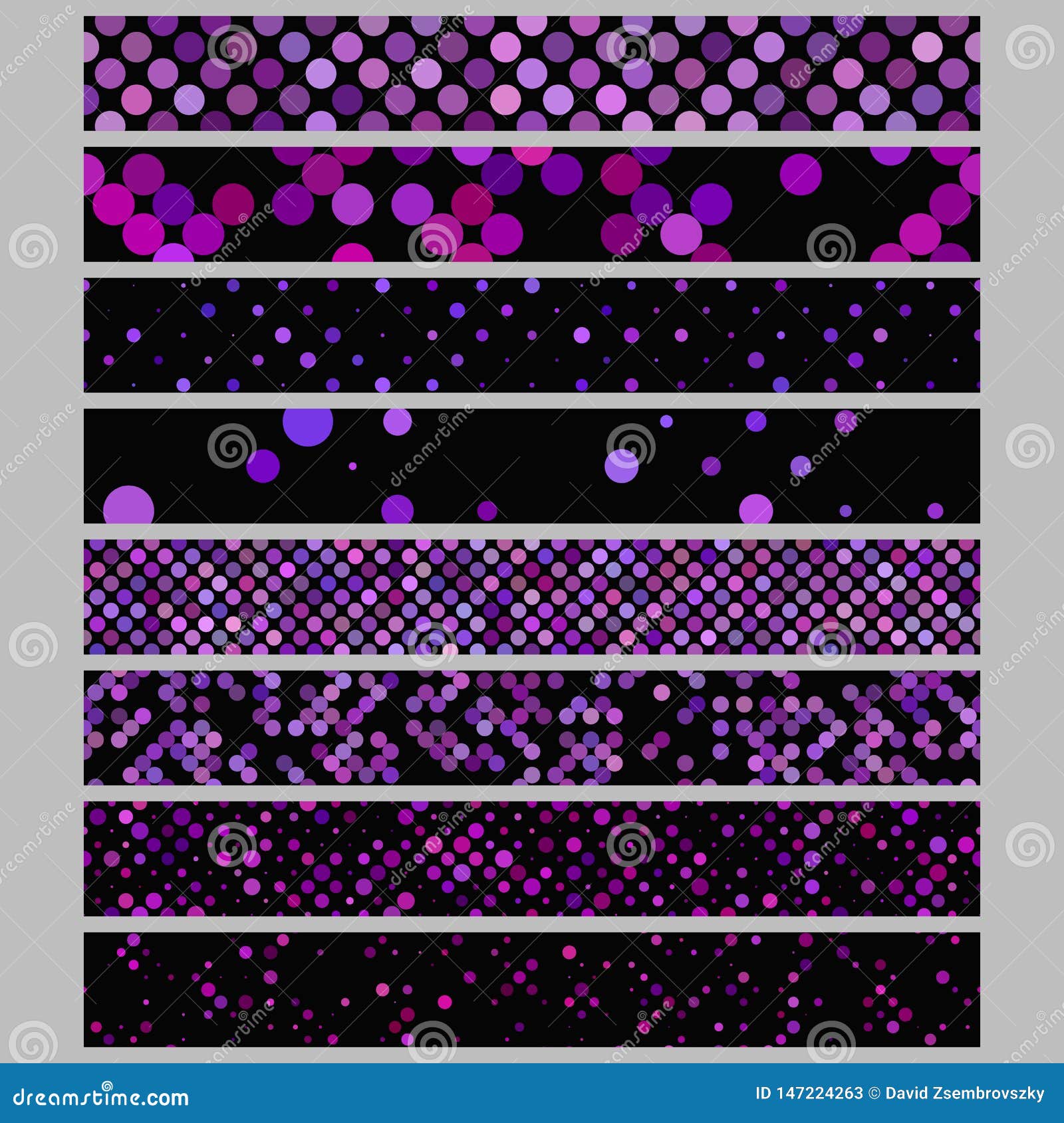 Color Abstract Dot Pattern Rectangular Web Banner Background Set Stock ...
