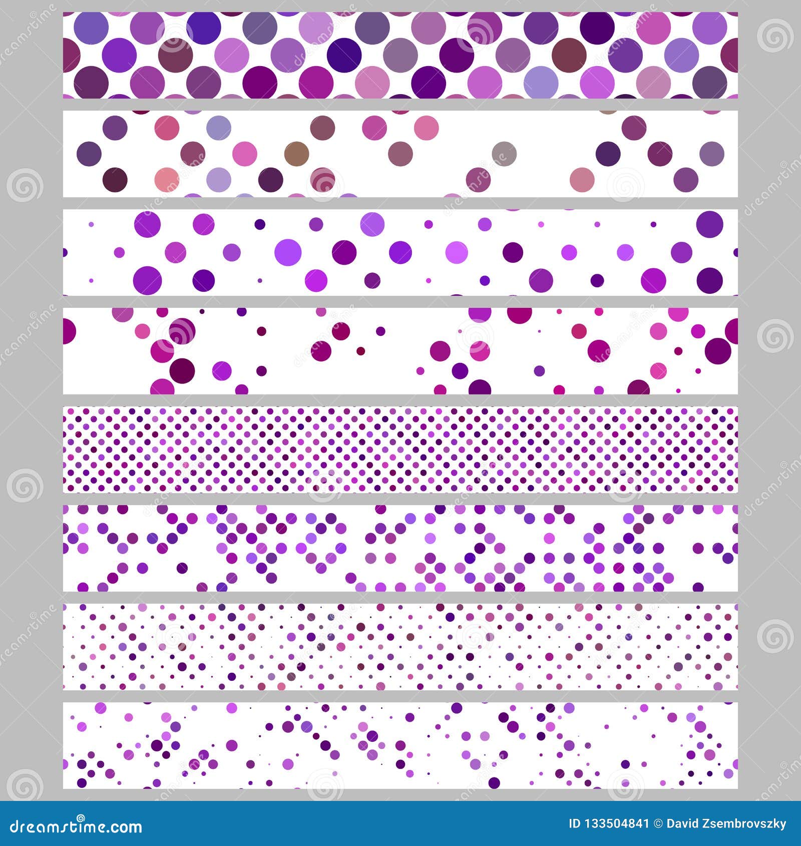 Color Abstract Dot Pattern Rectangular Web Banner Background Set Stock ...