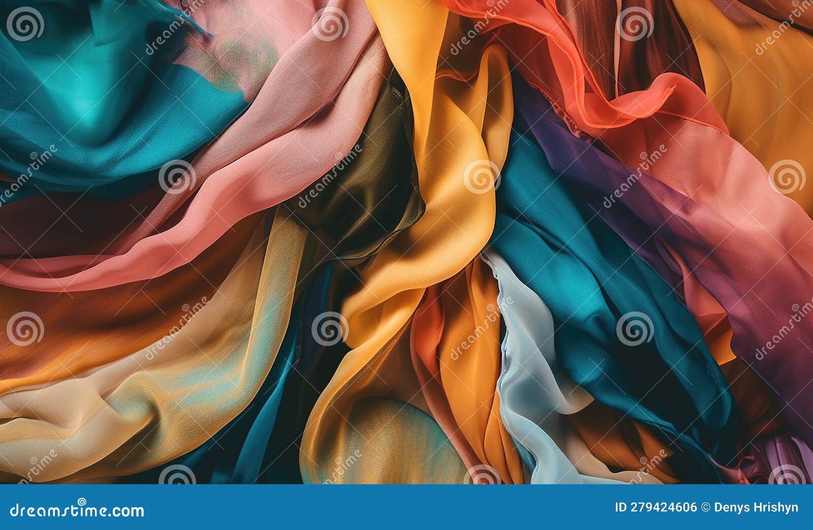 Color Abstract Fabric Background, in the Style of Flowing Surrealism ...