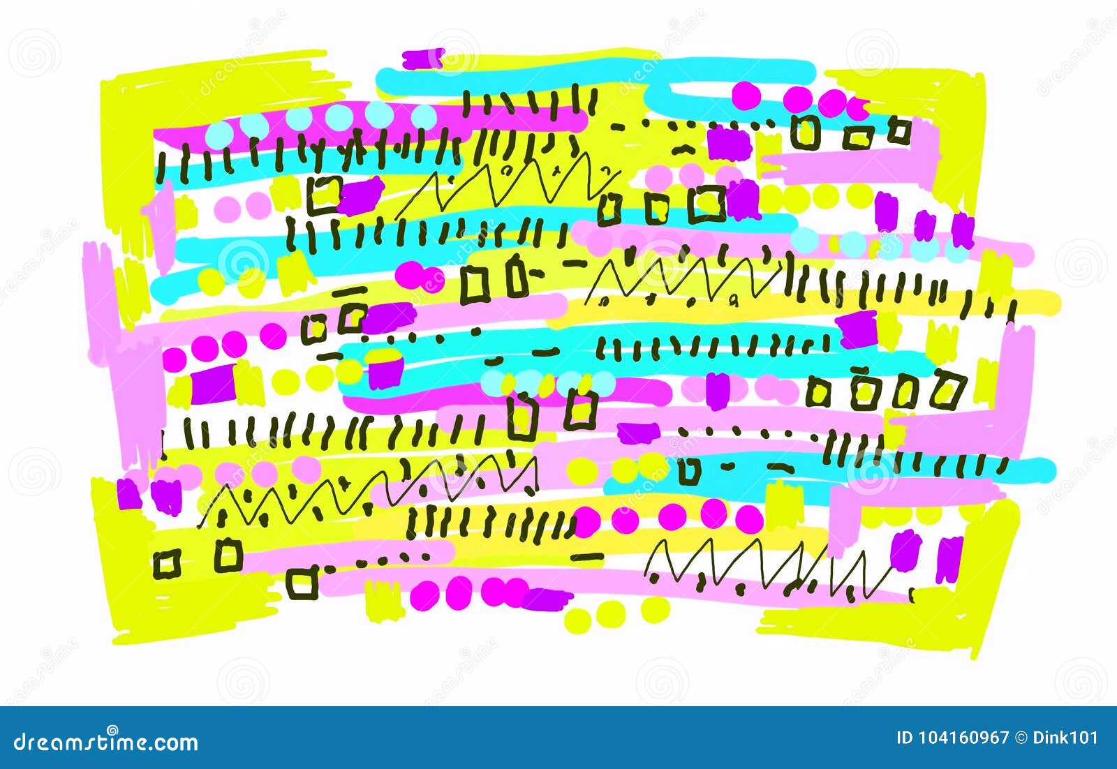 Abstract Freehand Hand Drawn Lines Shapes Cartoon Vector ...