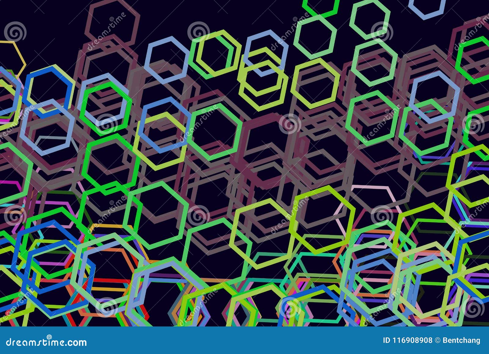 Color Abstract Hexagon Pattern Generative Art Background Creative Details Effect And Web Stock