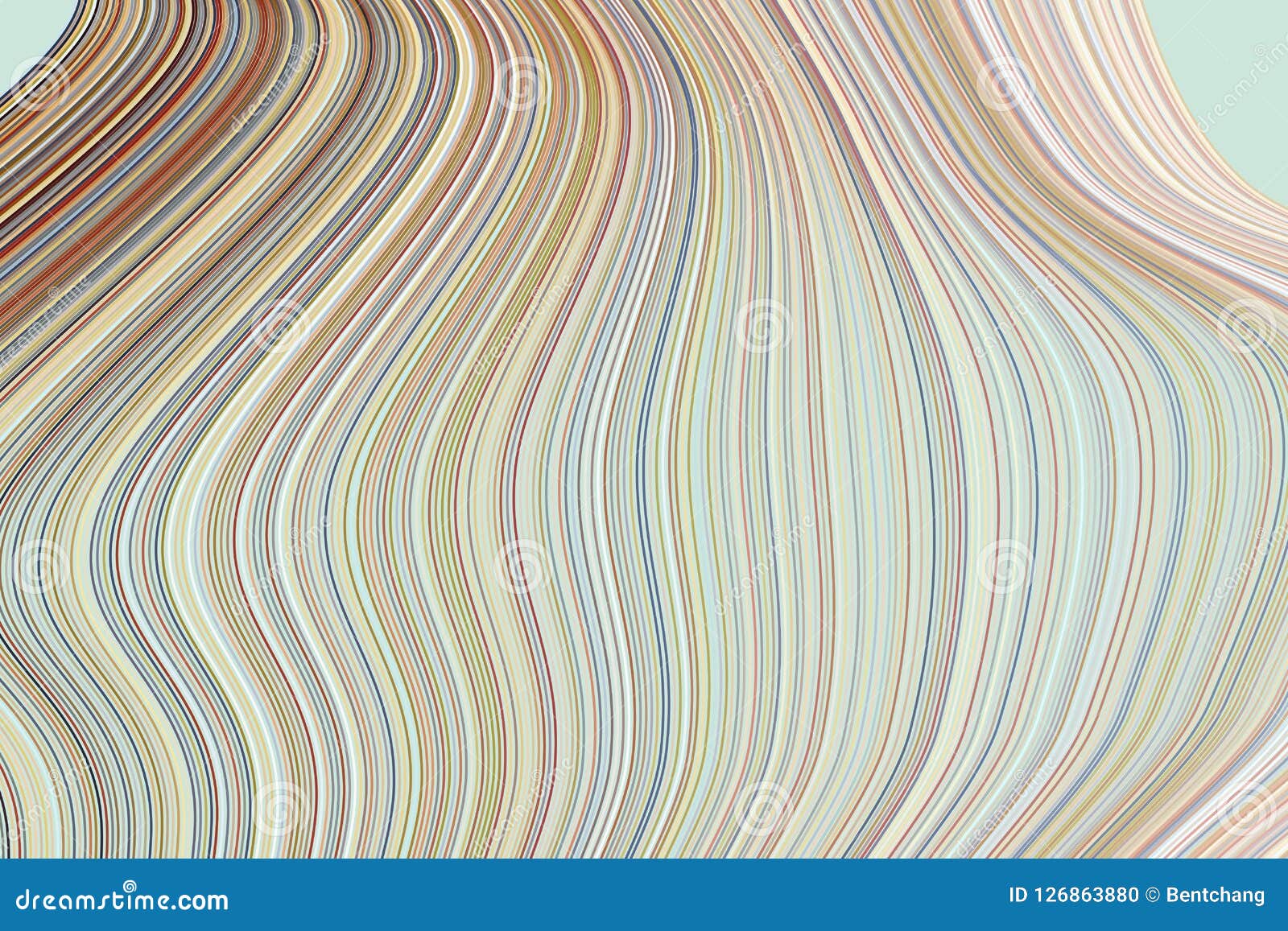 Color Abstract Line Curve And Wave Geometric Pattern Generative Art