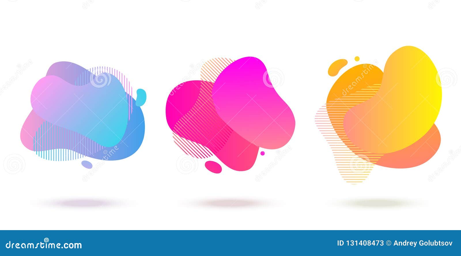 Color Abstract Liquid Shape, Halftone Patterns, Fluid Color Overlap ...