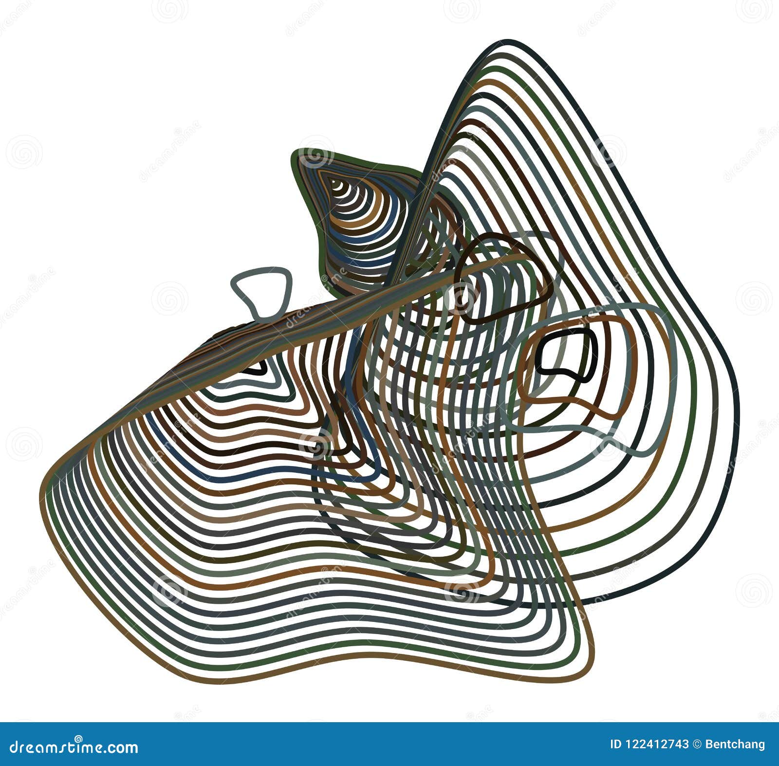 Color Abstract Path Lines Geometric Pattern Generative Art Background ...