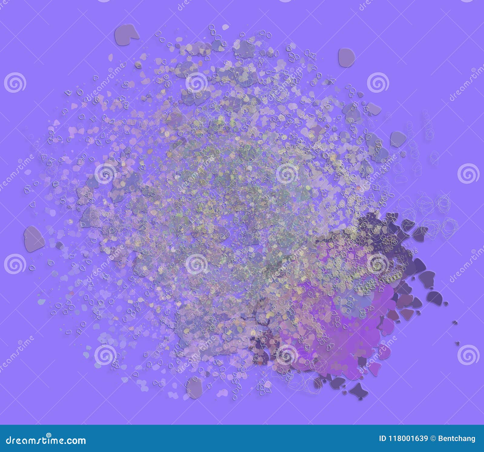 Color Abstract Pattern, Generative Blended Messy Shapes, Art Background ...