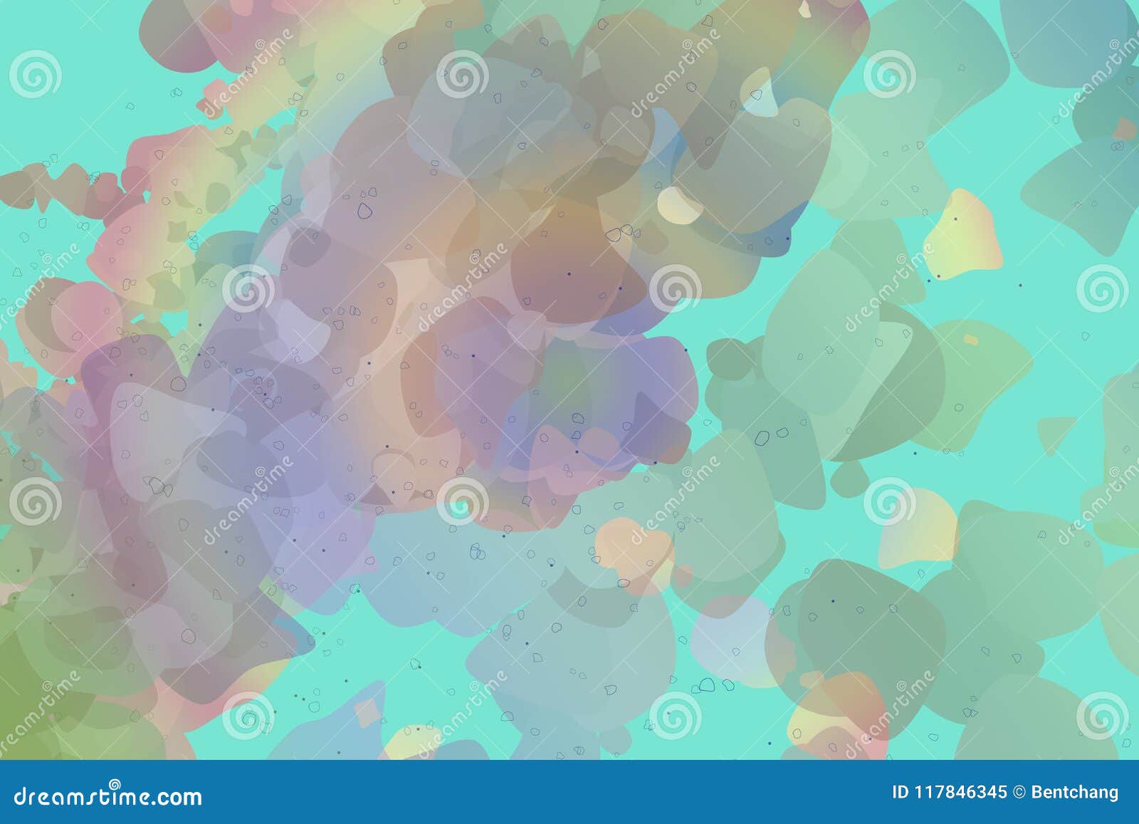 Color Abstract Pattern, Generative Blended Messy Shapes, Art Background ...