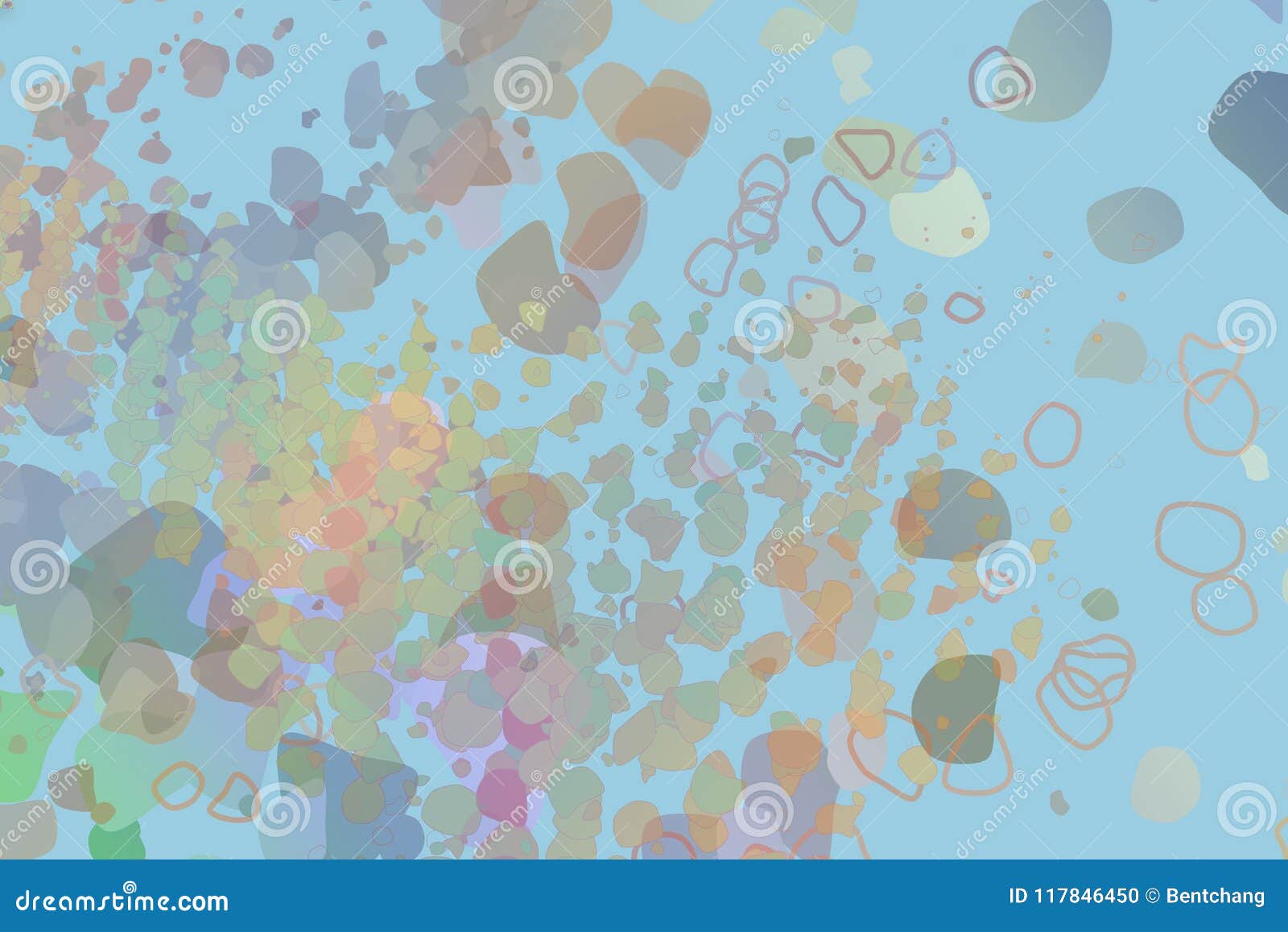 Color Abstract Pattern, Generative Blended Messy Shapes, Art Background ...