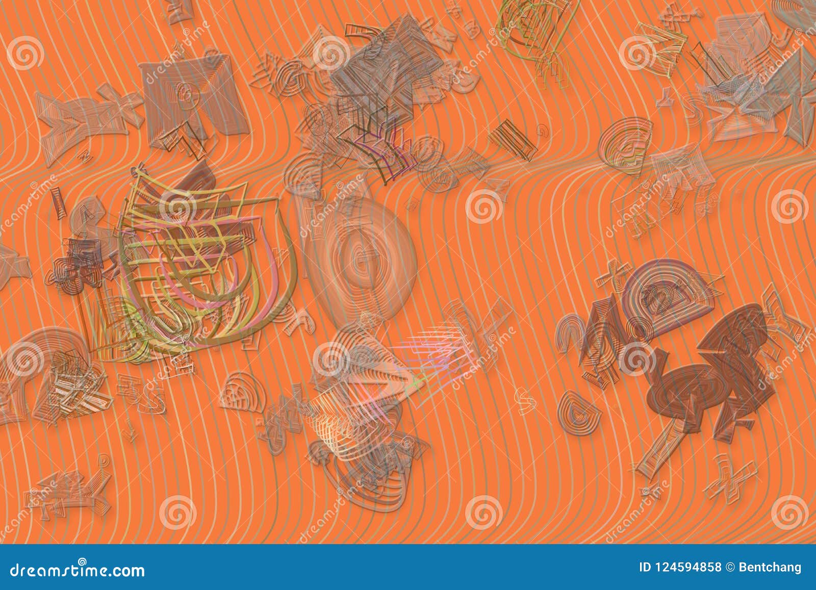 Color Abstract Pattern, Generative Blended Messy Shapes, Art Background ...