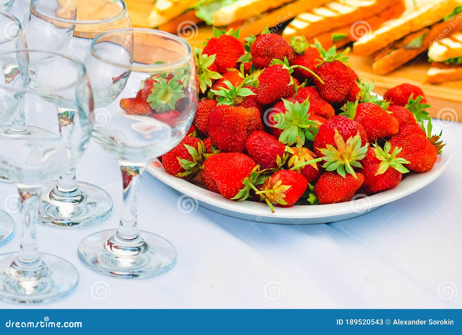 Food Served in Nature-restaurants and Catering Stock Image - Image of ...