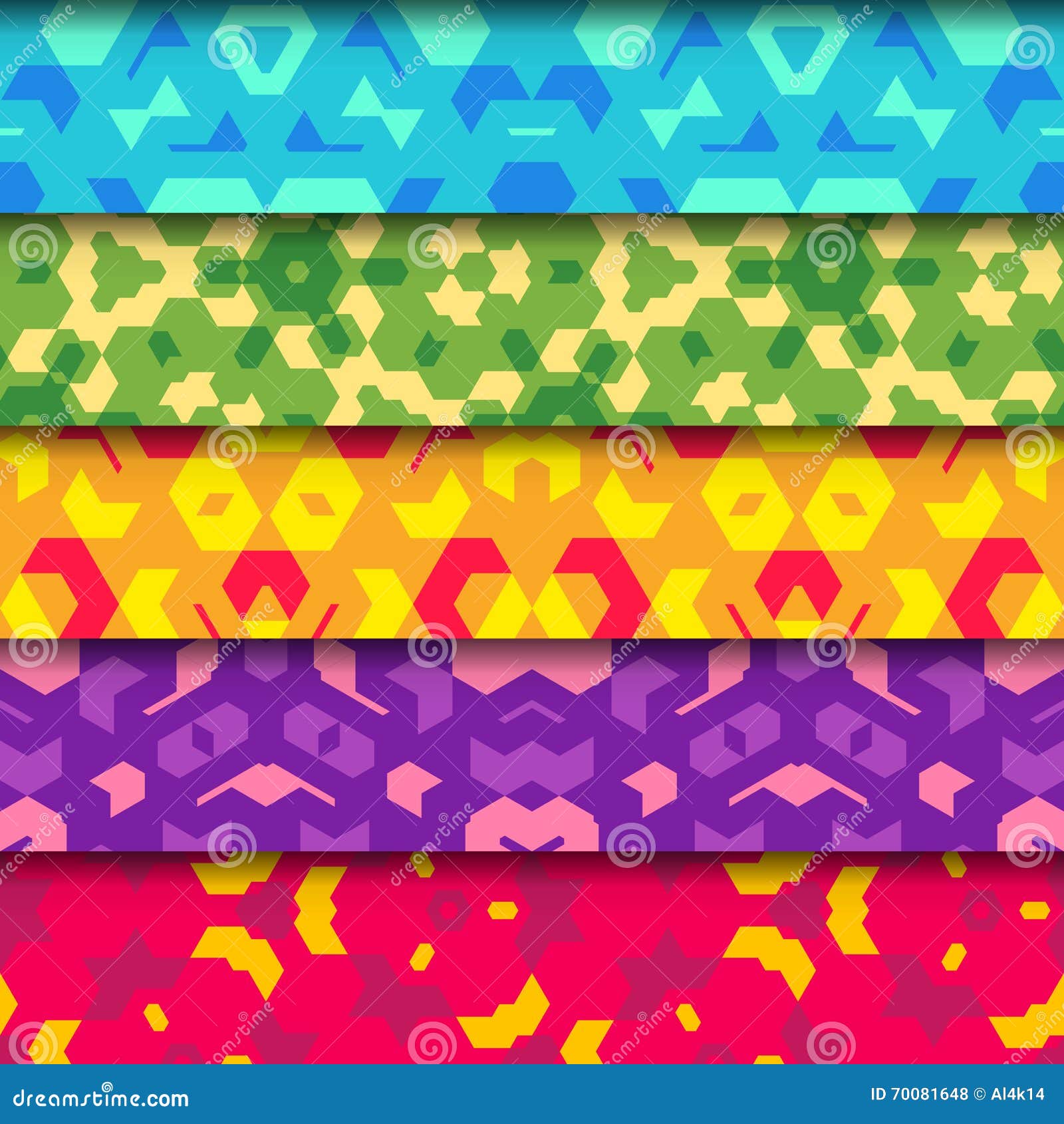 Color Abstract Seamless Pattern Set Stock Vector - Illustration of ... Color Abstract Seamless Pattern Set Stock Vector - Illustration of ...