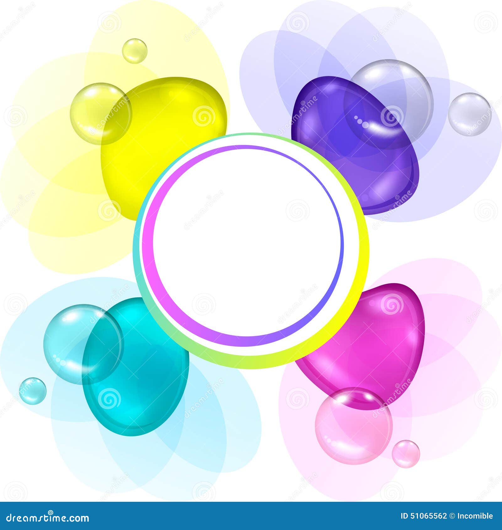 Color Abstract with Transparent Bubbles and Drops Stock Vector ...