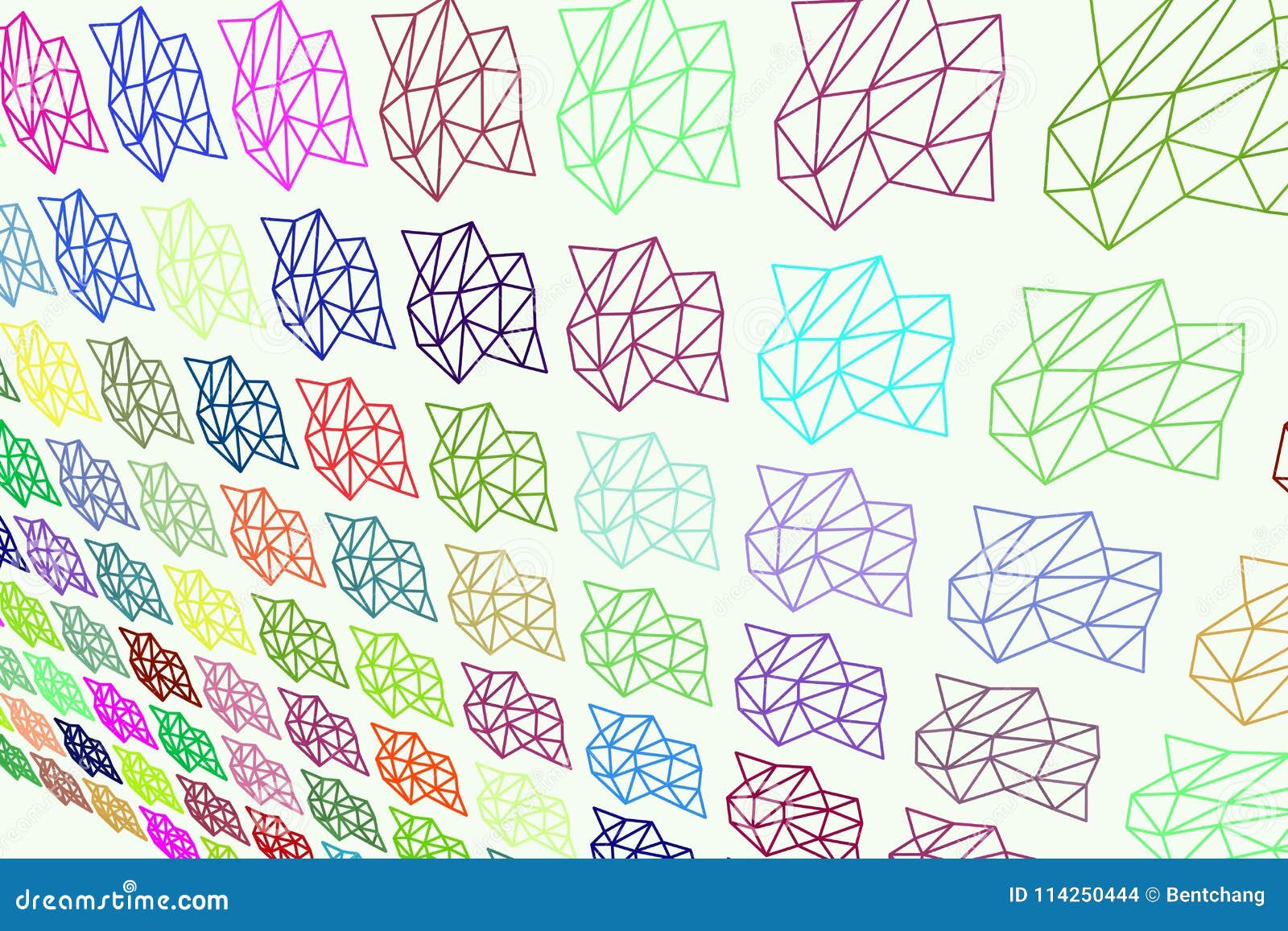 Color Abstract Triangle Strip Pattern Generative Art Background. Vector ...