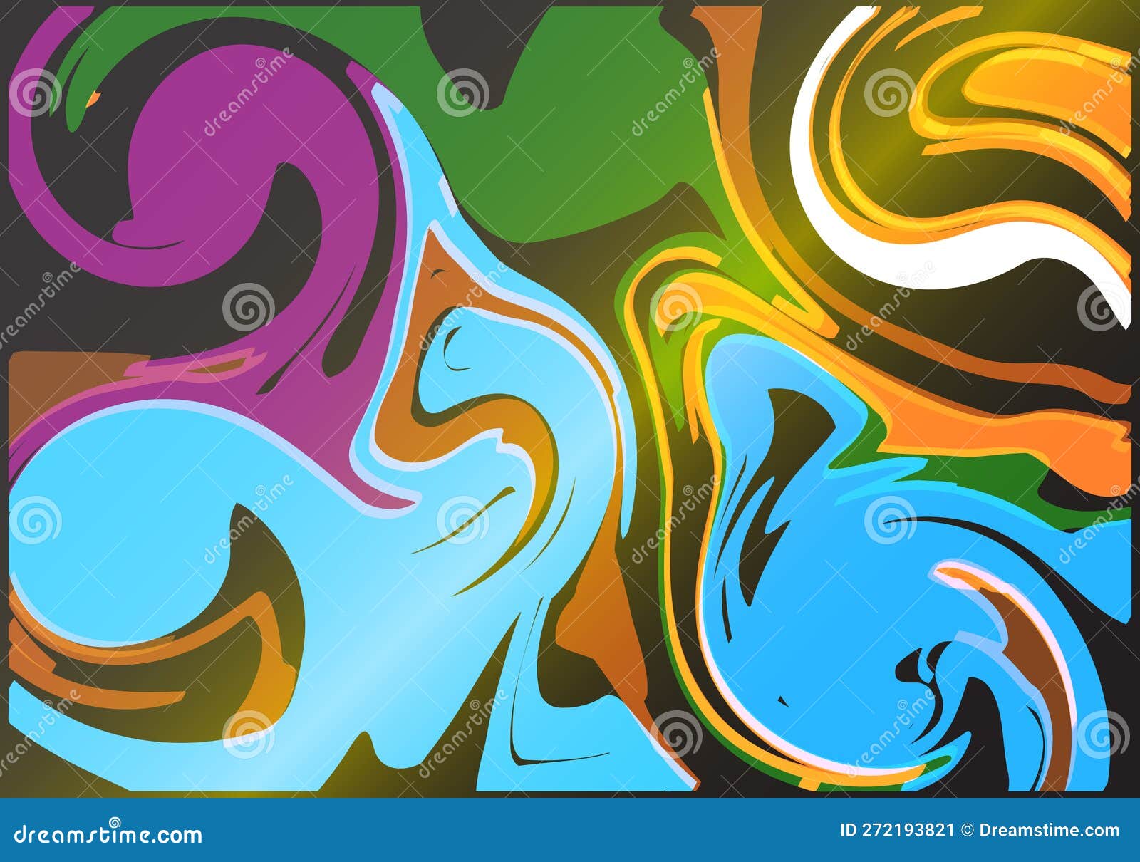 Basic RGB stock illustration. Illustration of font, wave - 272193821