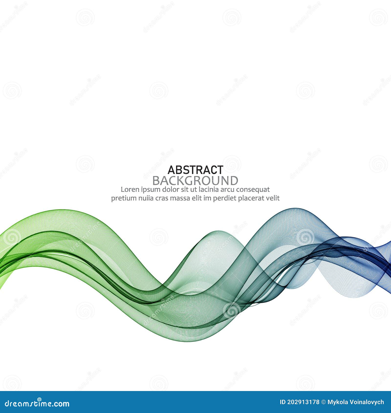 Color Abstract Wave on a Light Background Stock Vector - Illustration ...