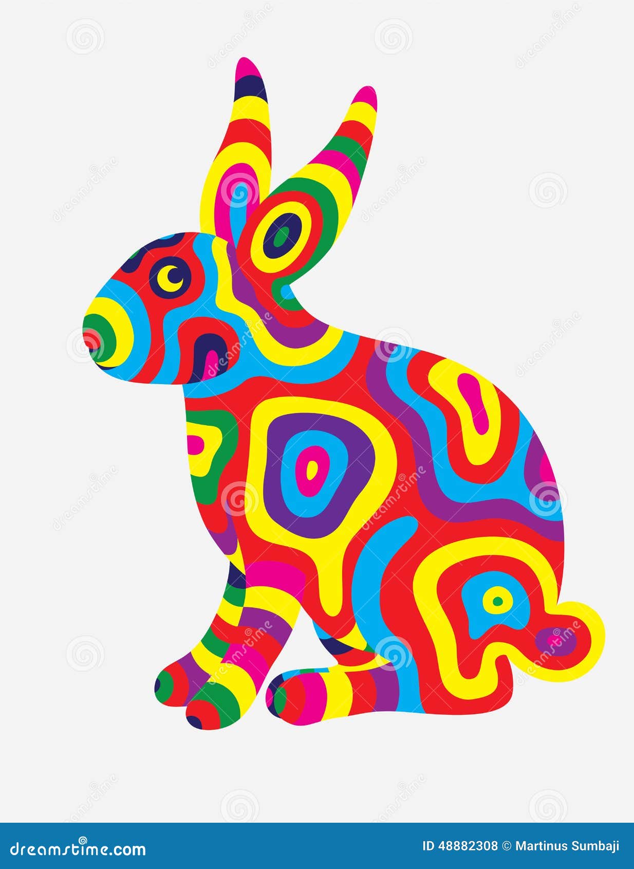 Color abstracto del conejo ilustración del vector. Ilustración de ...