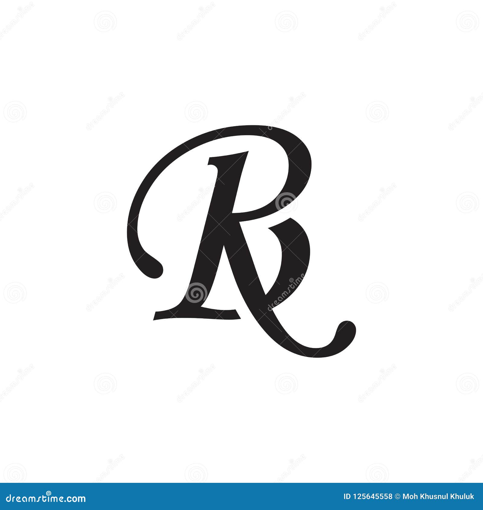 Color Abstracto Del Negro Del Vector Del Logotipo Del Rb De La Letra