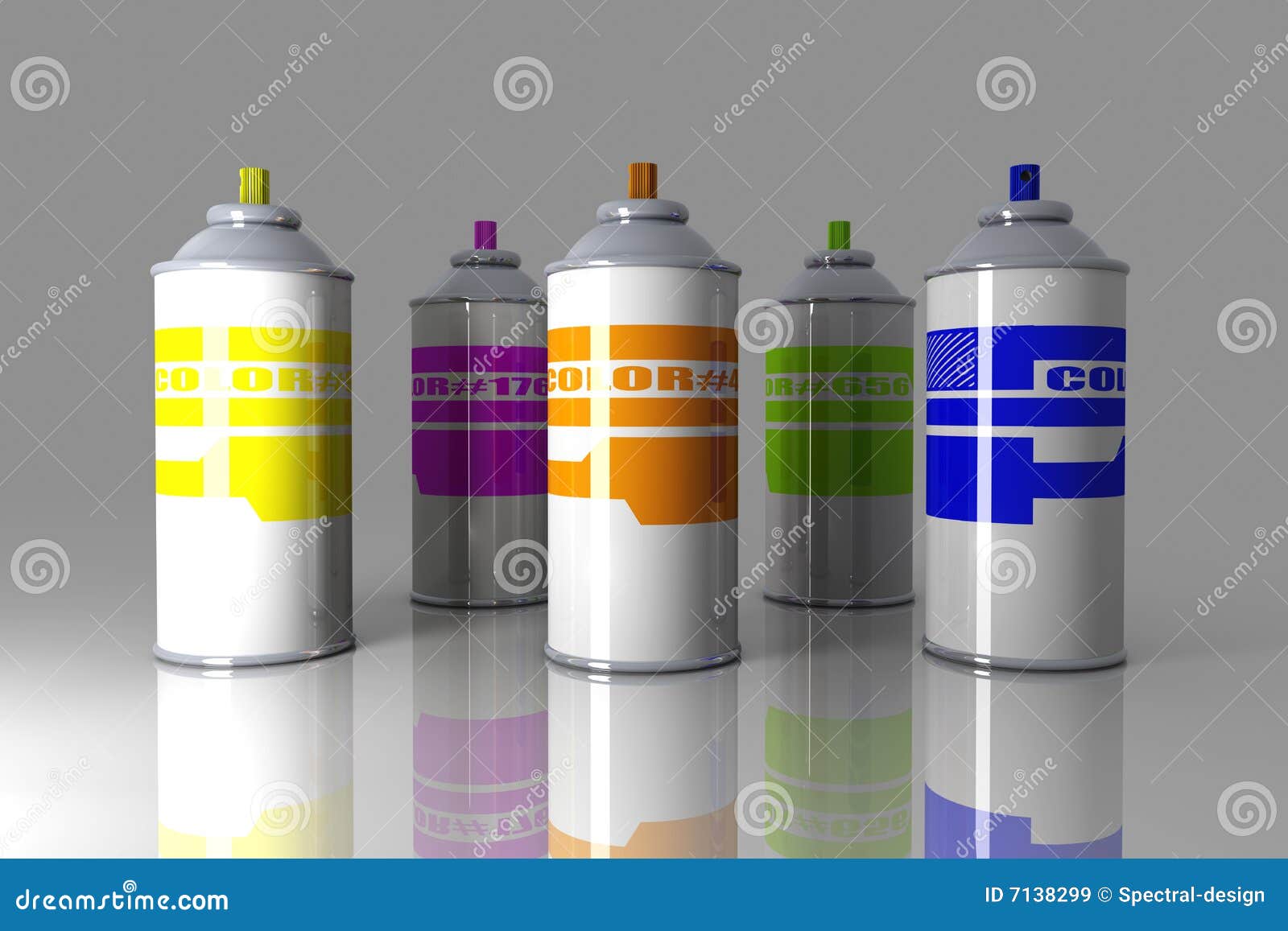 Color Aerosol Cans stock illustration. Illustration of yellow - 7138299