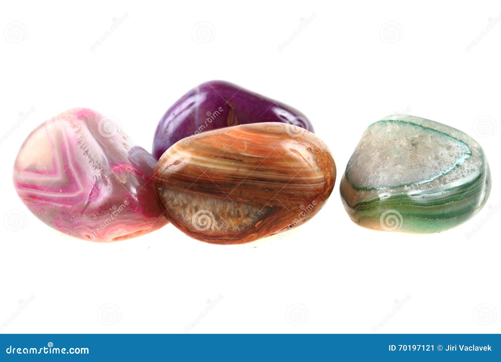 Color Agate Collection Isolated Stock Image - Image of gemstone, stone ...