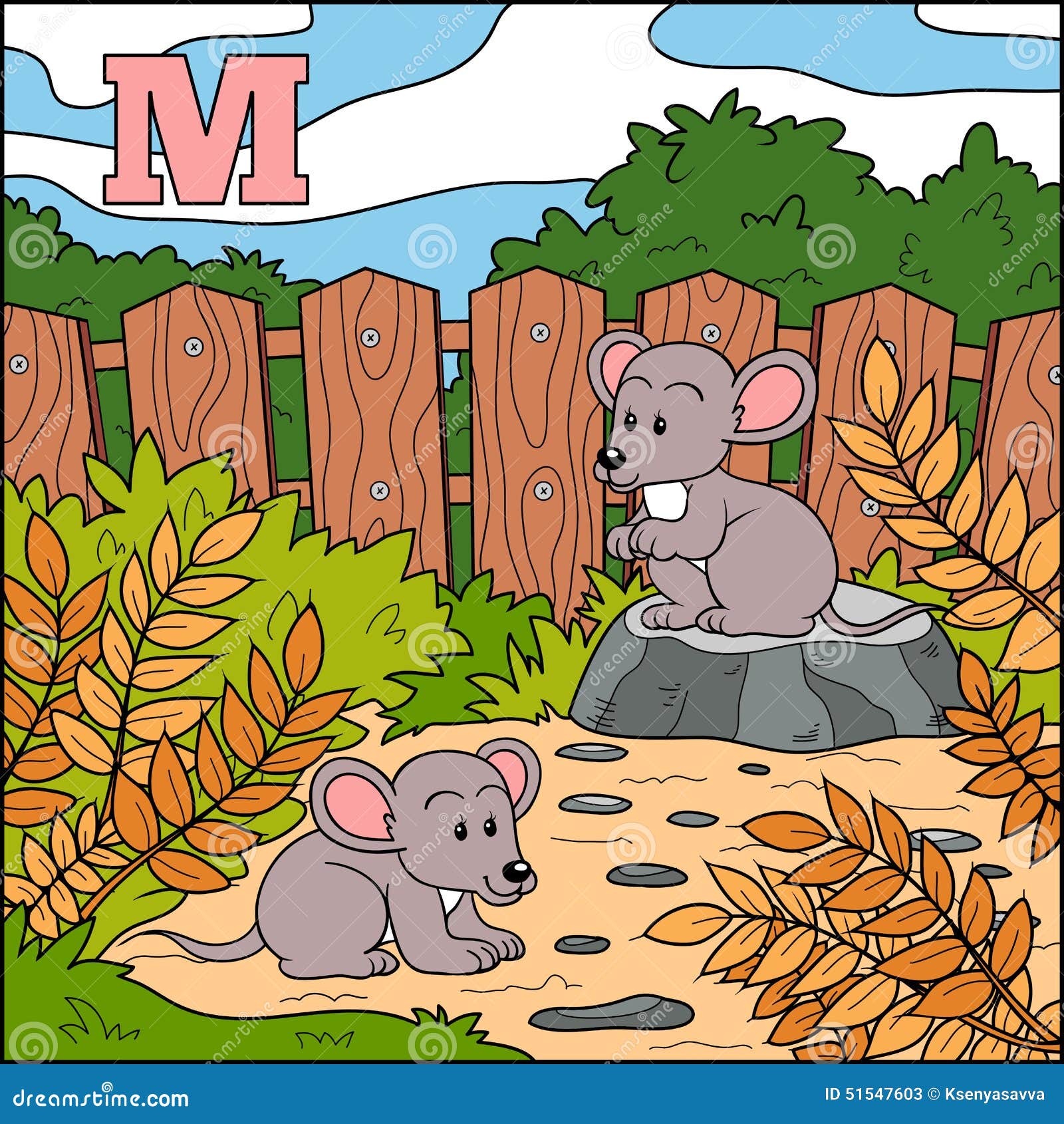 Color Alphabet For Children: Letter E (elephant) Cartoon Vector ...