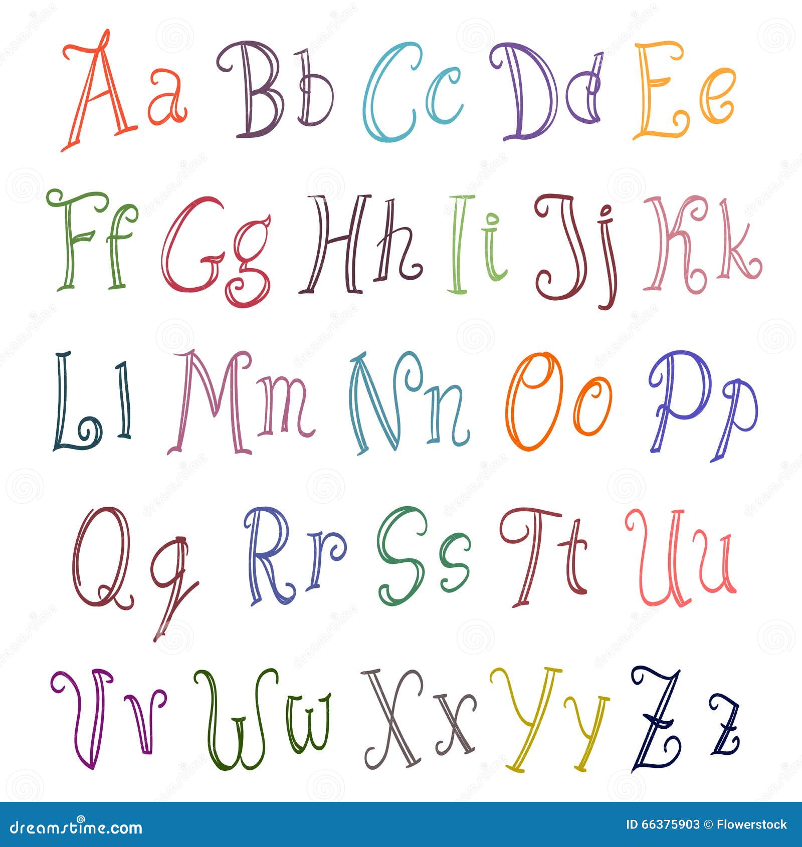 Color alphabet set stock vector. Illustration of cute - 66375903