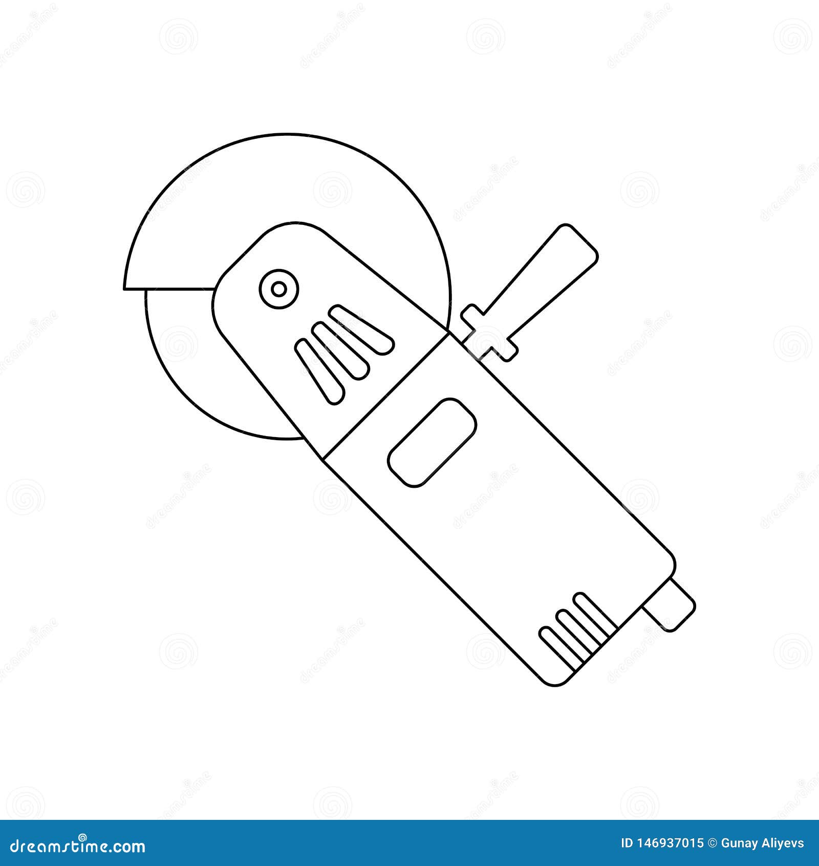 Color Angle Grinder Icon. Element of Construction Tools for Mobile ...