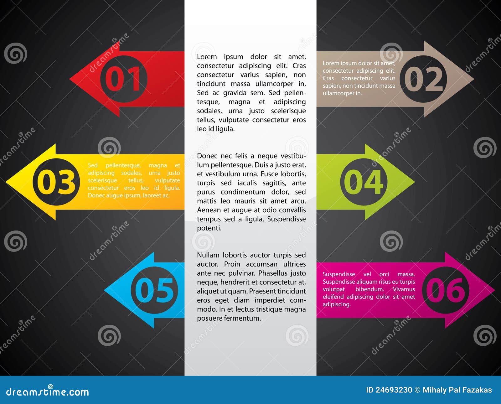 Color Arrow Labels with Numbers Stock Vector - Illustration of modern ...