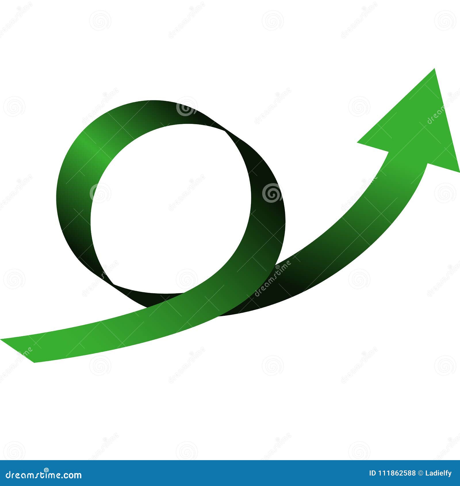 Arrow With Loop Arrow Line Icon Black Website Symbol Minimalist Outline ...