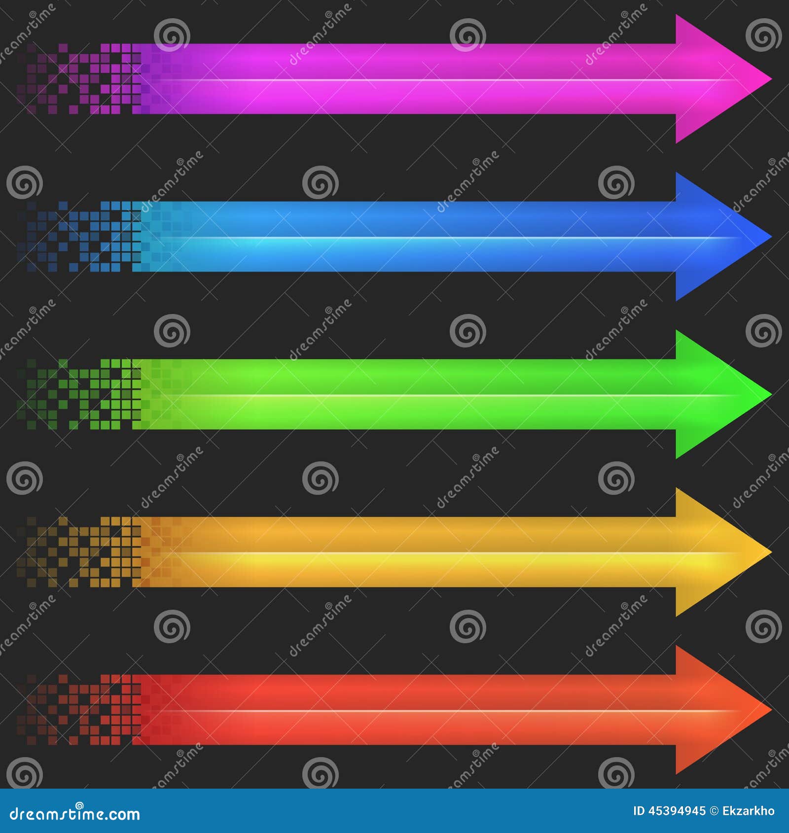 Color arrow pixel stock vector. Illustration of pixel - 45394945