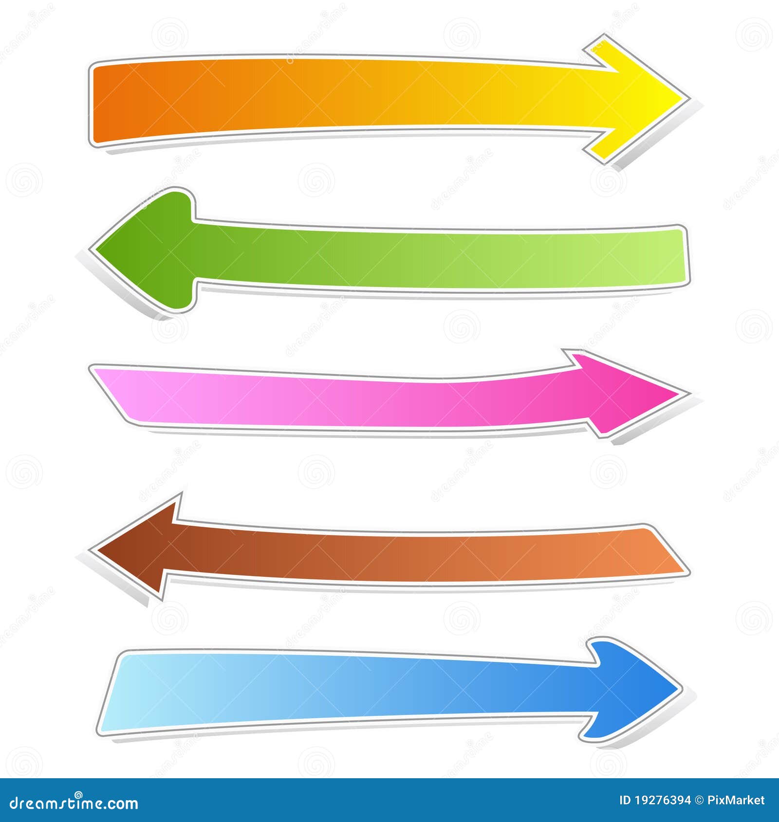 Color Arrows stock vector. Illustration of vector, pointer - 19276394