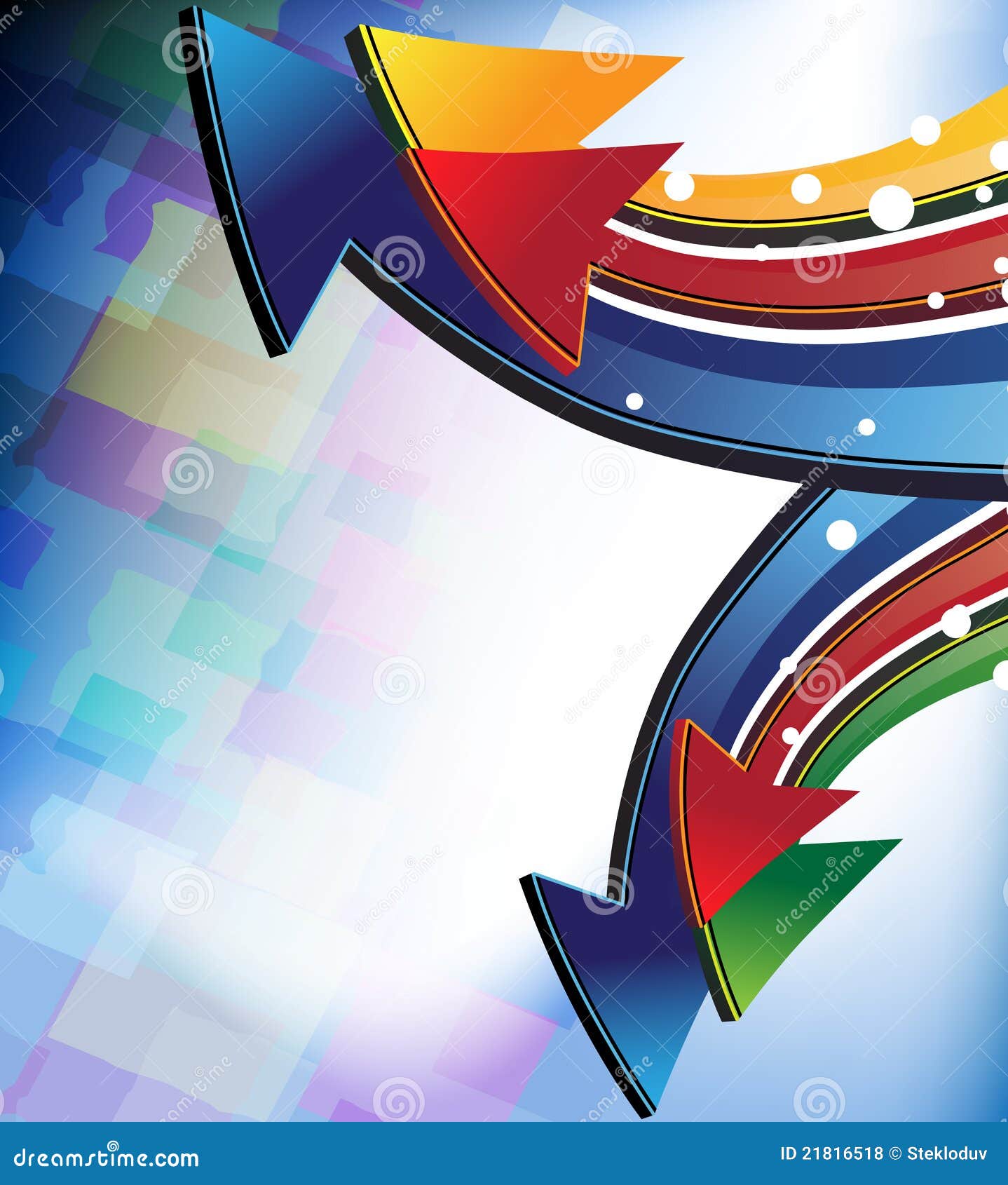 Color arrows stock vector. Illustration of bright, curves - 21816518