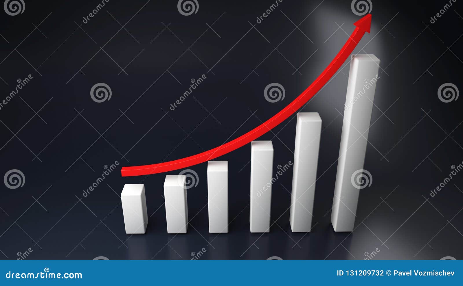 Color Arrows, Business Indicators. 3D Graphics Stock Illustration ...