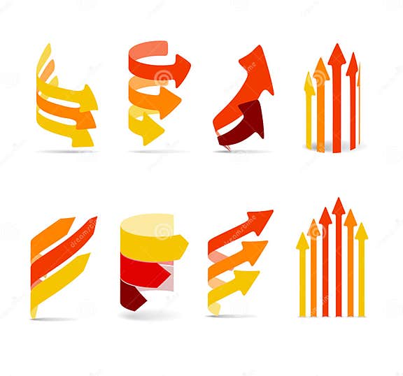 Color Arrows Set Stock Vector Illustration Of Element 23507112