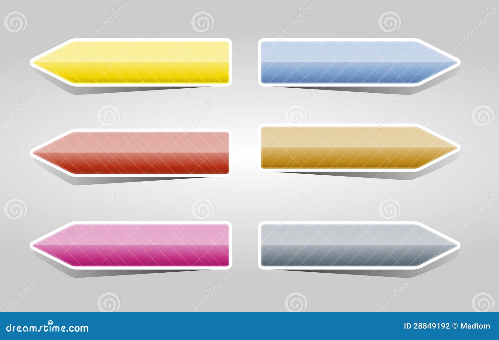 Color arrows set stock vector. Illustration of concept - 28849192