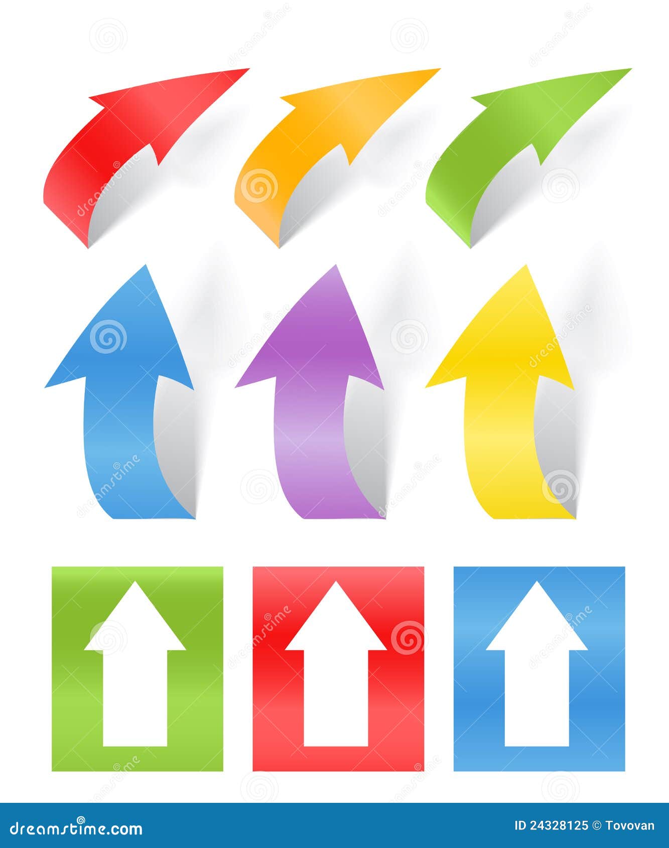 Color Arrows Stickers Collection Stock Vector - Illustration of data ...
