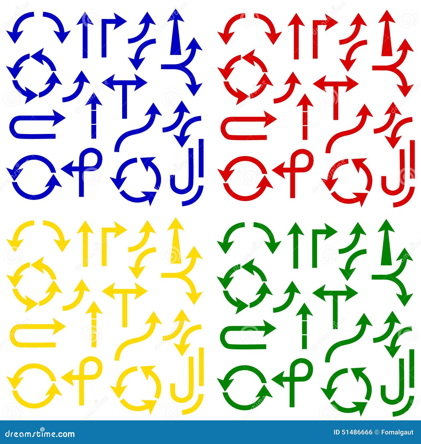 Color Arrows - Vector Set. Vector Illustration Stock Vector ...