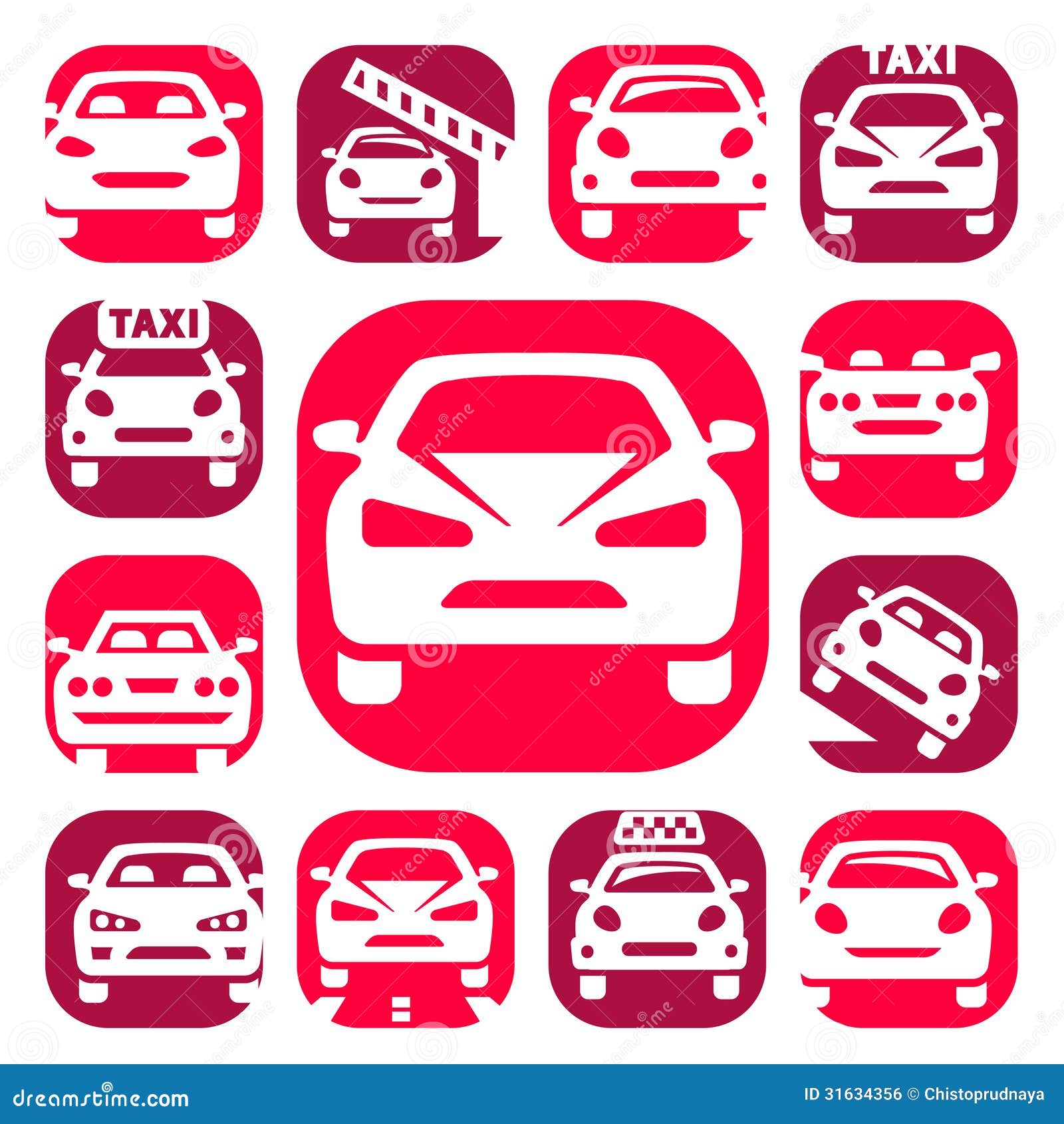 Color auto icons stock vector. Illustration of gasoline - 31634356