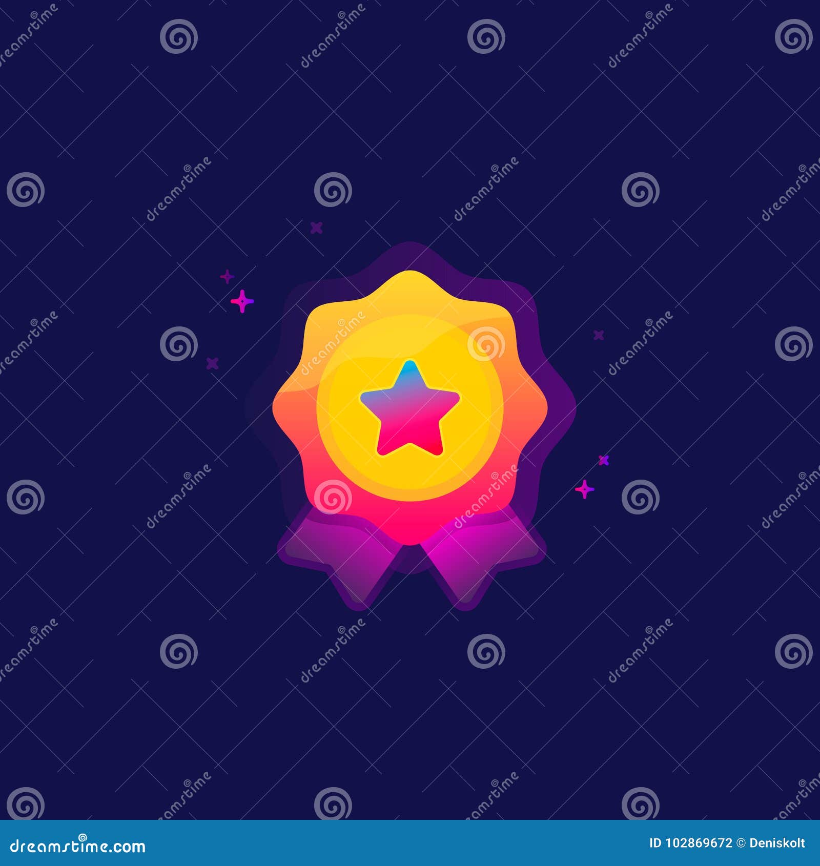 Color award icon stock vector. Illustration of design - 102869672