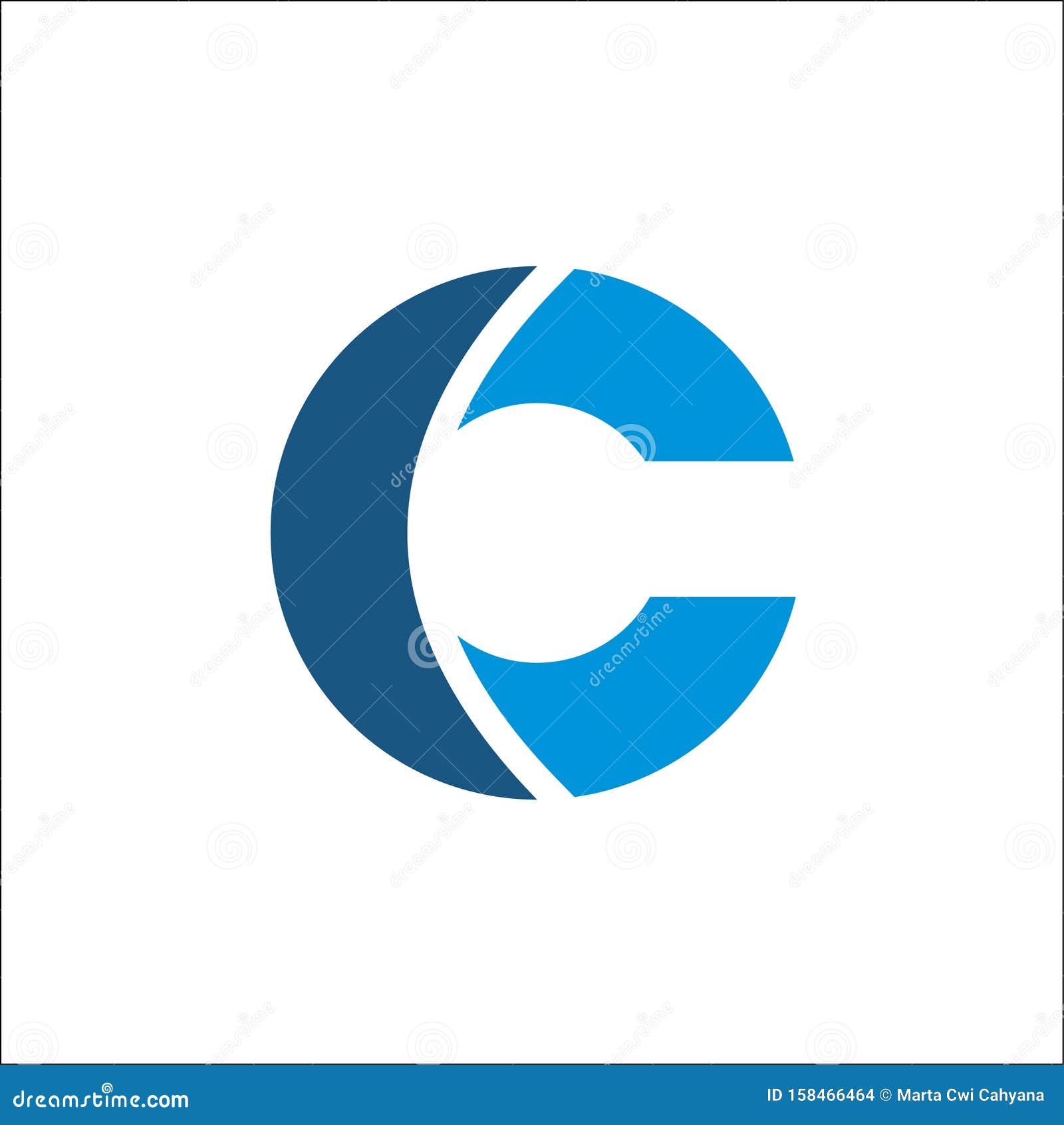 Color Azul Abstracto Vectorial Del Logotipo C Ilustración del Vector ...