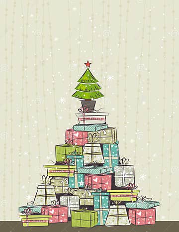 Color Background with Christmas Present , Stock Vector - Illustration ...