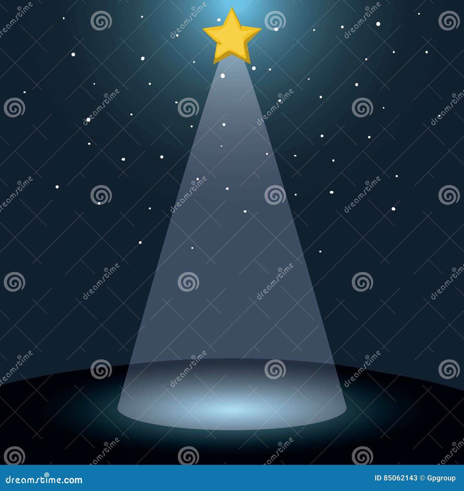 Color Background with Dark Sky and Bethlehem Star Stock Vector ...