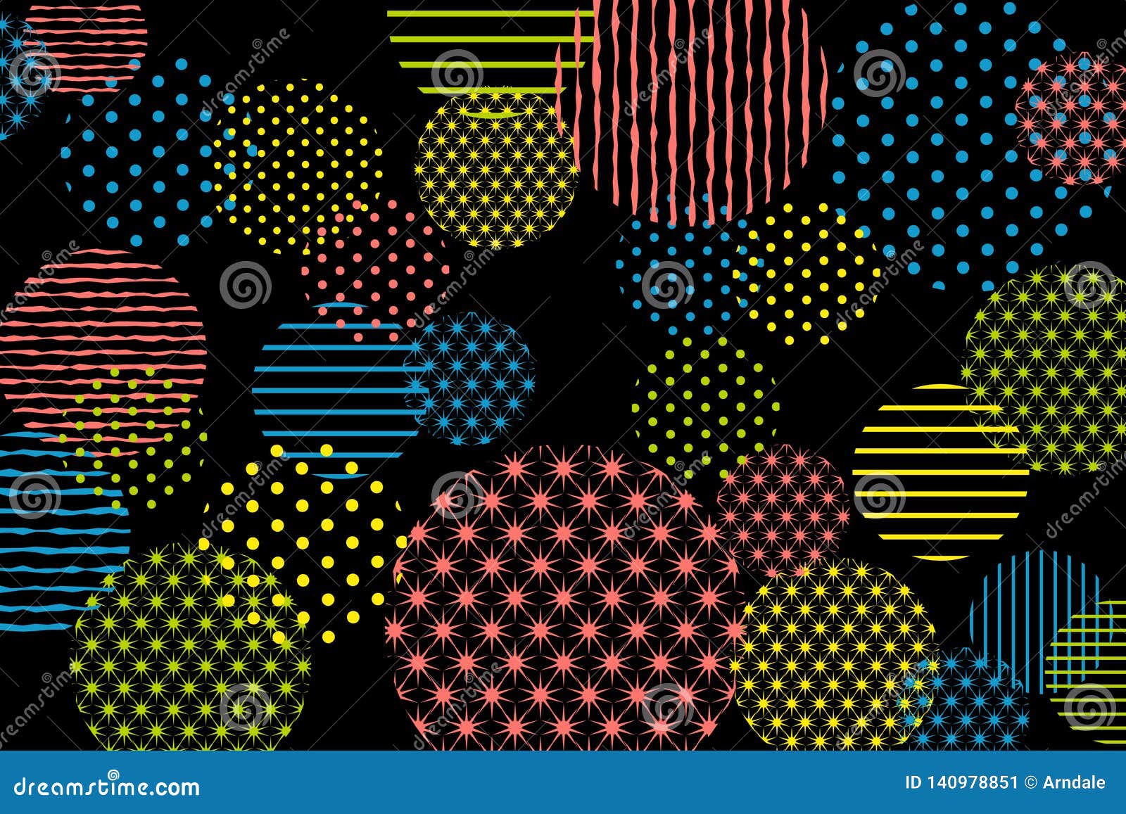 Color Background with Round Decorated Shapes Stock Vector ...